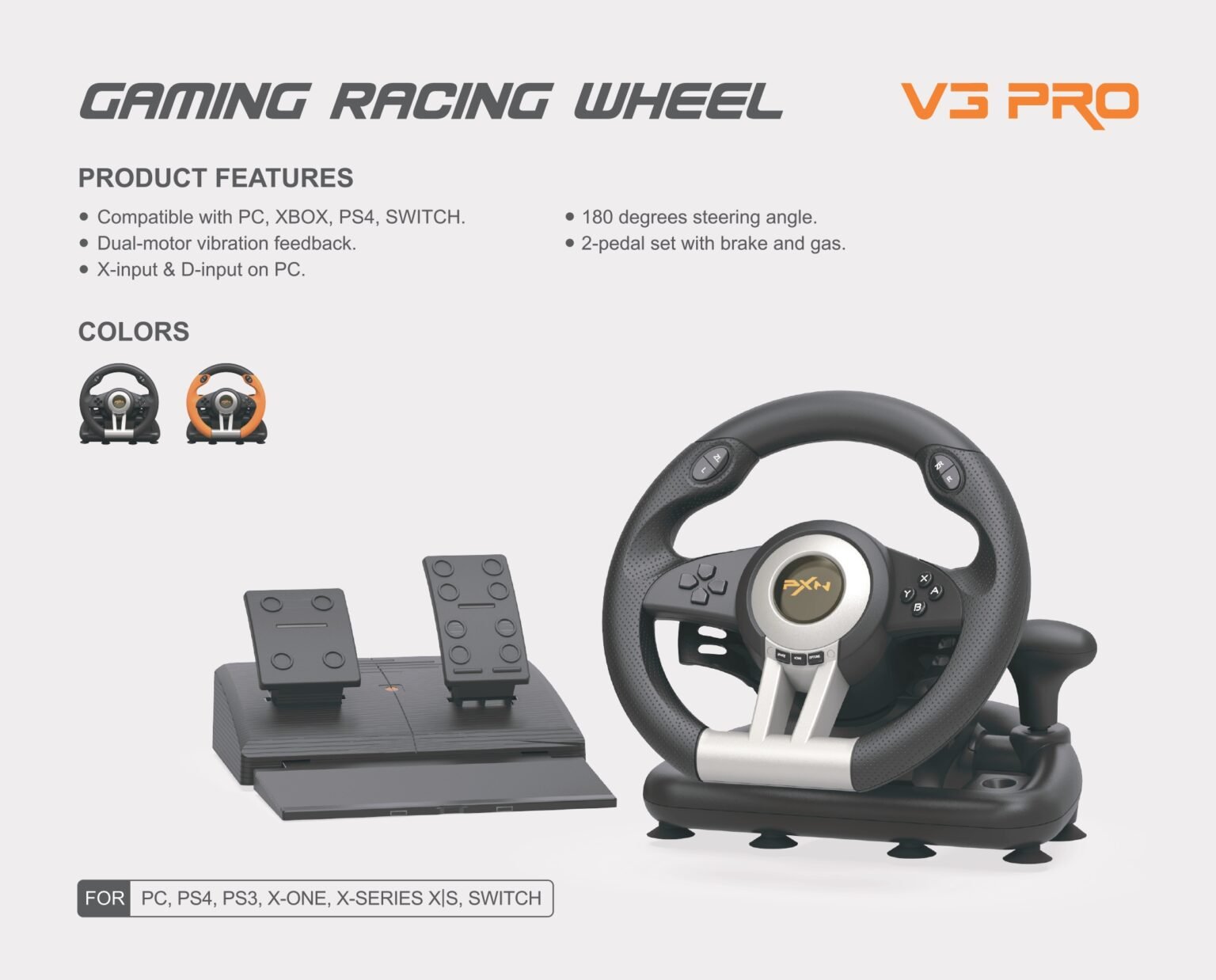 PXN GAMMING RACING WHEEL V3 PRO - PXN Pakistan
